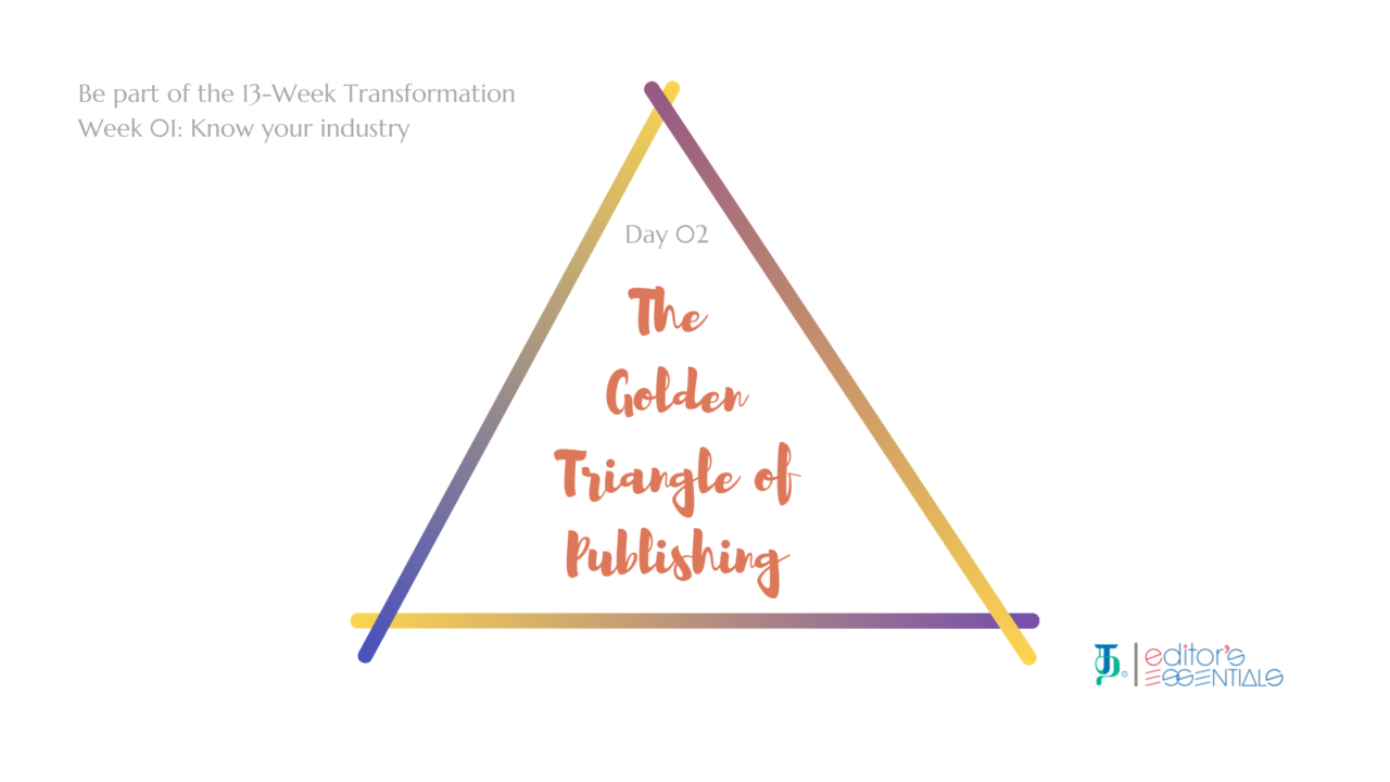 Week 01, Day 02: The Golden Triangle of Publishing | Editor's Essentials